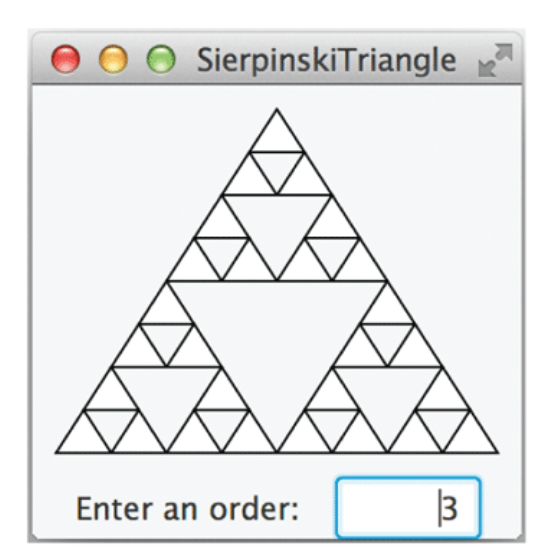 *18.19 (SIERPINSKI TRIANGLE) Revise Listing 18.9 吅 to | Chegg.com