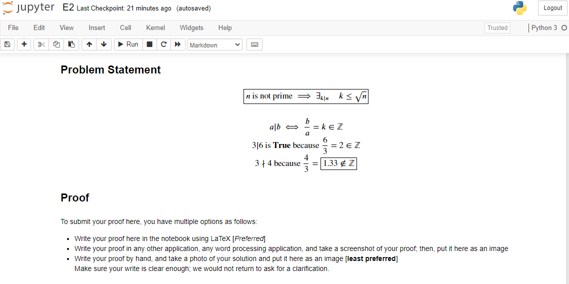 Solved Jupyter E3 Last Checkpoint: 20 minutes ago | Chegg.com