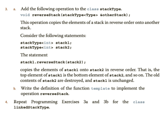 Solved a. Add the following operation to the class | Chegg.com