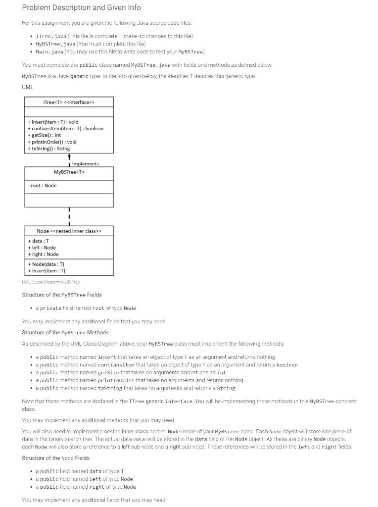 Solved Problem Description and Given Info For this | Chegg.com