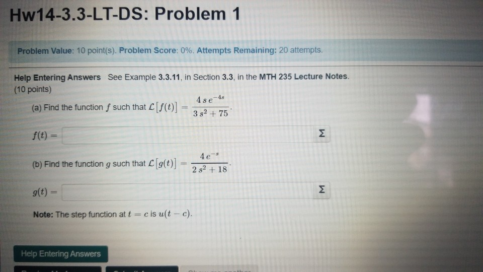Solved Hw14-3.3-LT-DS: Problem 1 Problem Value: 10 point(s). | Chegg.com