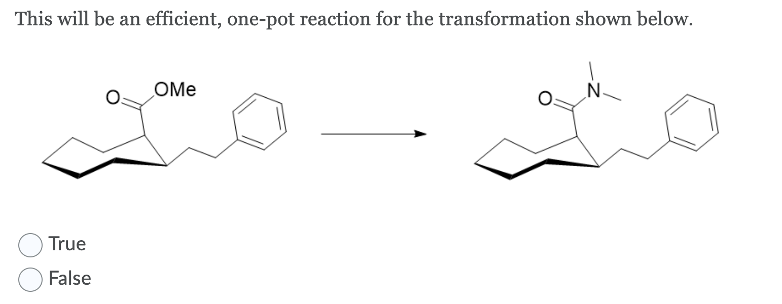 Solved This will be an efficient, one-pot reaction for the | Chegg.com