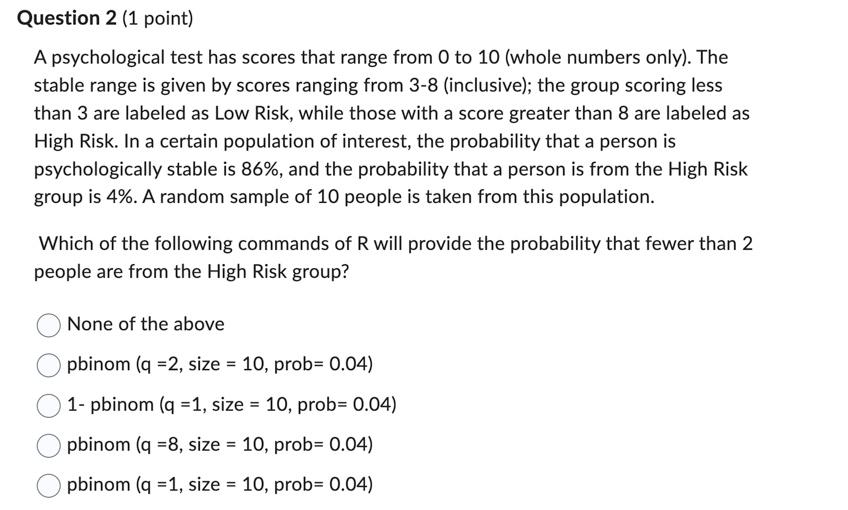 Solved A psychological test has scores that range from 0 to | Chegg.com