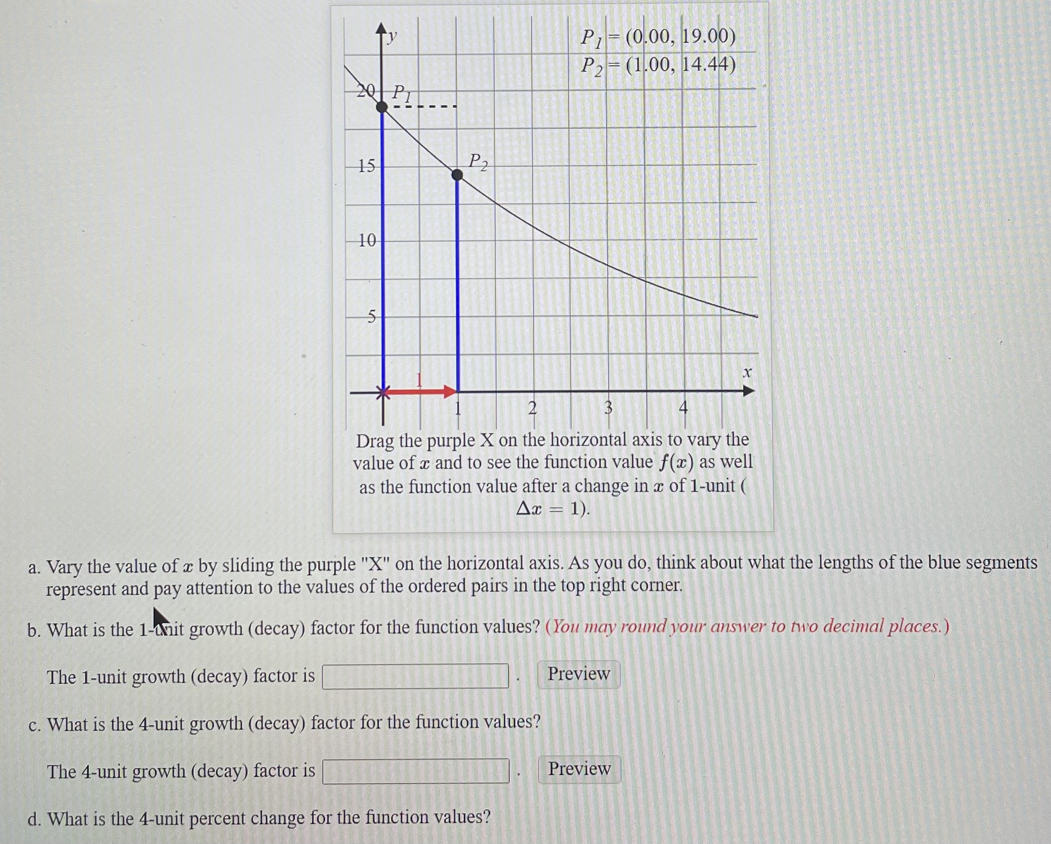 Solved Drag the purple X on the horizontal axis to vary the | Chegg.com