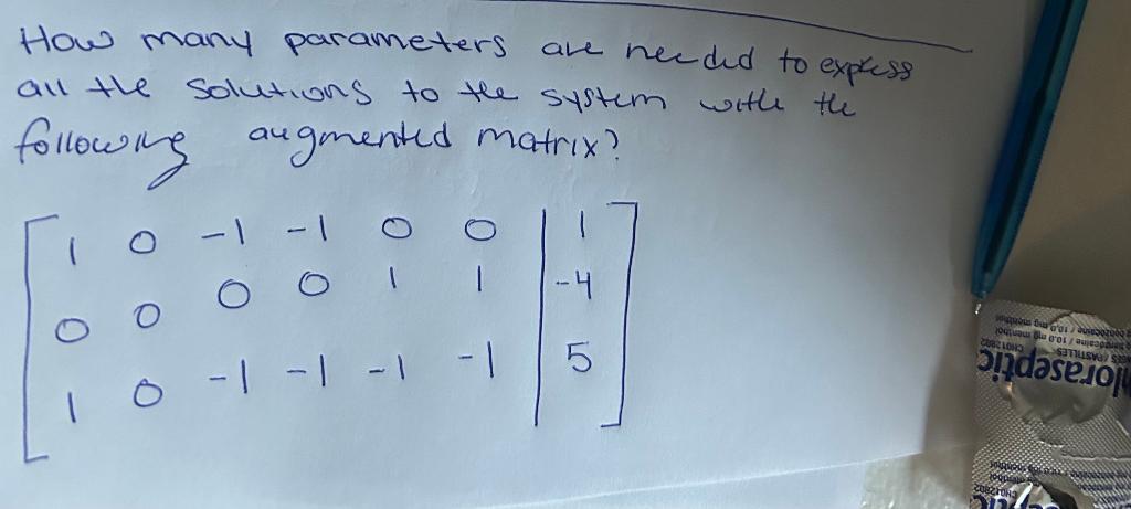 Solved How many parameters ave necdid to expless all the | Chegg.com