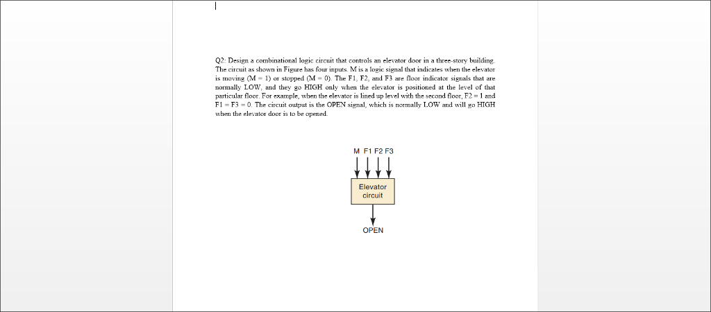 Solved Q2 Desien A Combinational Logic Circuit That