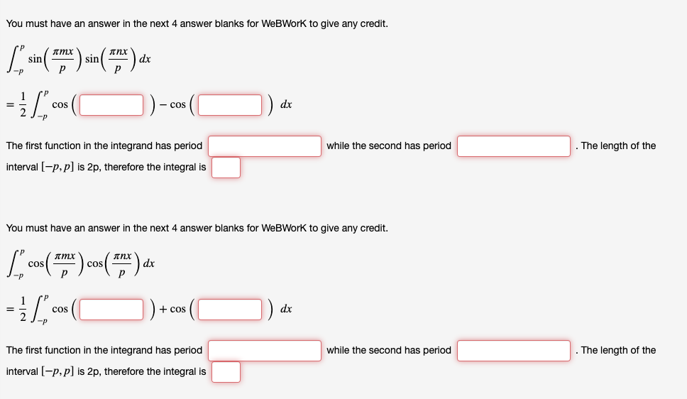 Solved (1 point) Derive the orthogonality relations on | Chegg.com