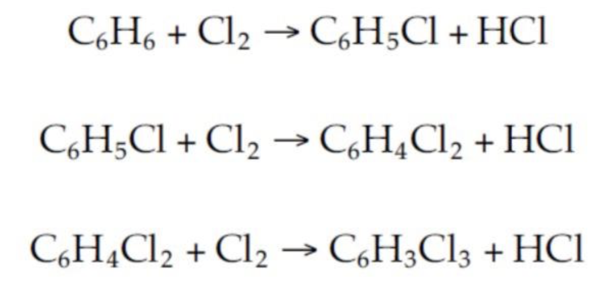 Solved 100 mol/h of benzene (C6H6) and 200 mol/h of chlorine | Chegg.com