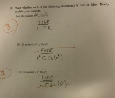 Solved (1) State whether each of the following statements is | Chegg.com