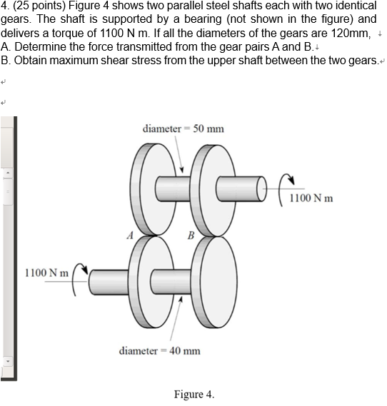 Solved 4. (25 points) Figure 4 shows two parallel steel | Chegg.com
