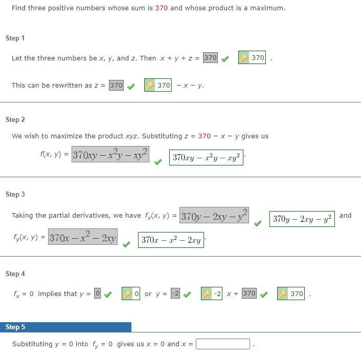 Solved Find three positive numbers whose sum is 370 and | Chegg.com