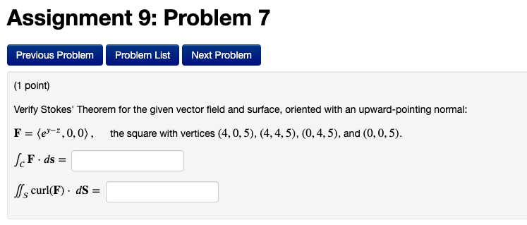 Solved Assignment 9 Problem 7 Previous Problem Problem List 5997