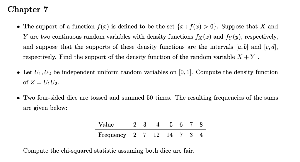 Solved Chapter 7 The support of a function f (x) is defined | Chegg.com