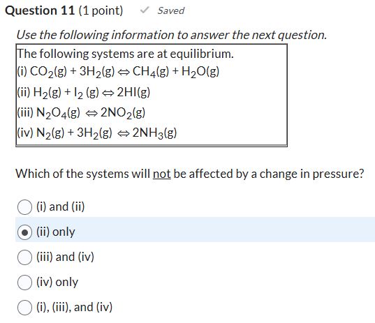Solved Question 11 (1 ﻿point)Use the following information | Chegg.com