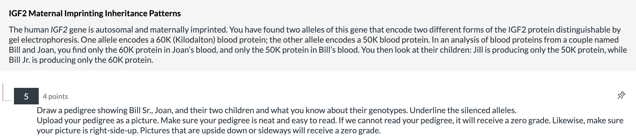 Solved IGF2 Maternal Imprinting Inheritance Patterns The | Chegg.com