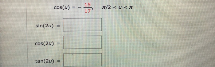 Solved 15 cos(u) π/2