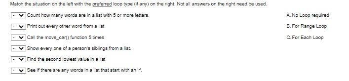 Match the situation on the left with the preferred | Chegg.com