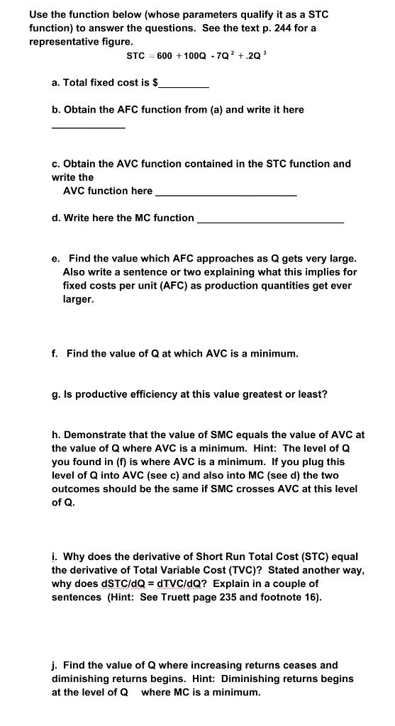 Solved Use the function below (whose parameters qualify it | Chegg.com