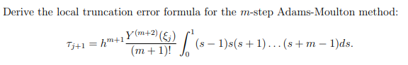 Derive the local truncation error formula for the | Chegg.com