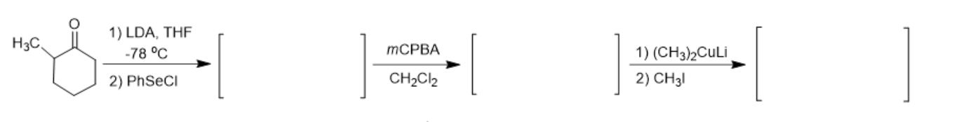 Solved H3C 1) LDA, THE -78 °C MCPBA 1) (CH3)2Culi 2) CH3! 2) | Chegg.com