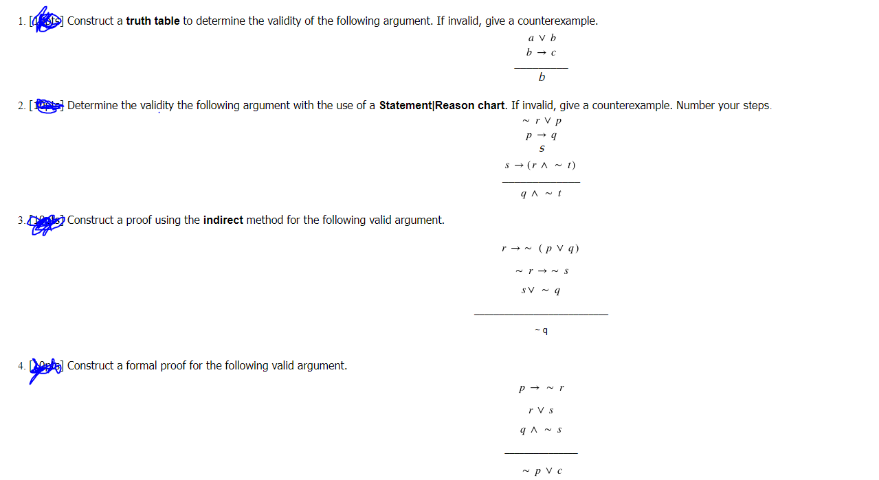 Solved 1. [fsts ] Construct a truth table to determine the | Chegg.com