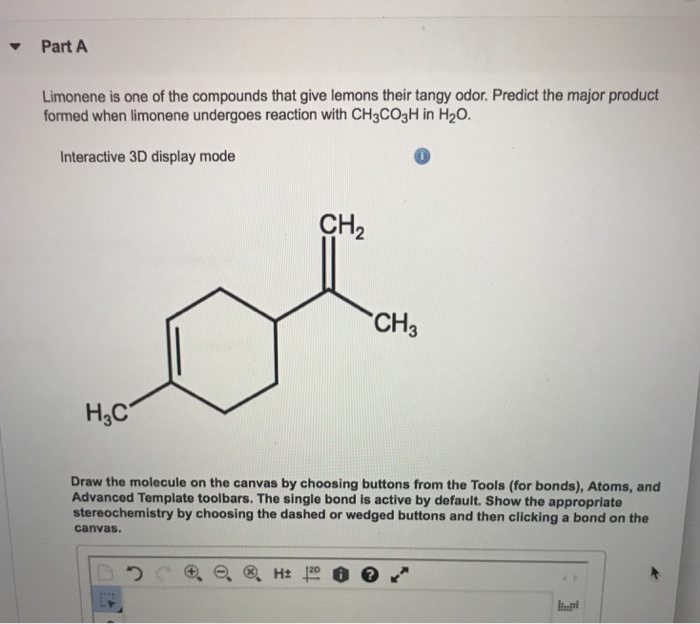 Solved Part A Limonene is one of the compounds that give | Chegg.com