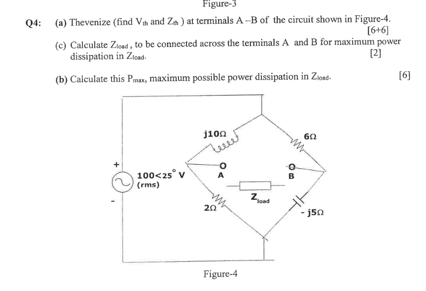 Solved 4: (a) Thevenize (find Vth and Zth ) at terminals | Chegg.com