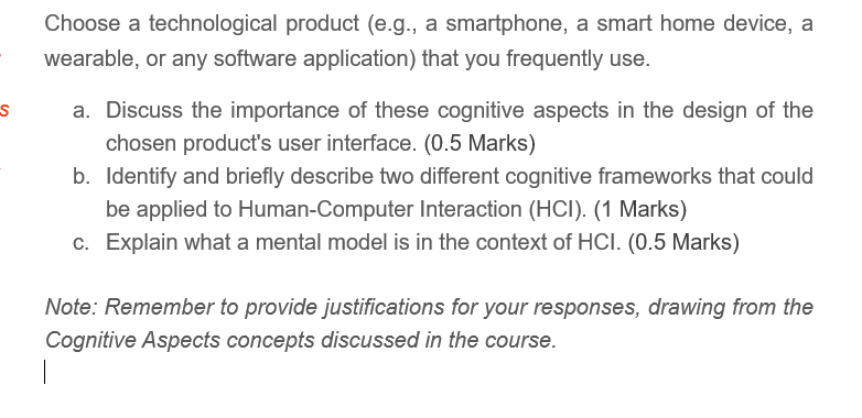 Solved Choose a technological product (e.g., a smartphone, a | Chegg.com