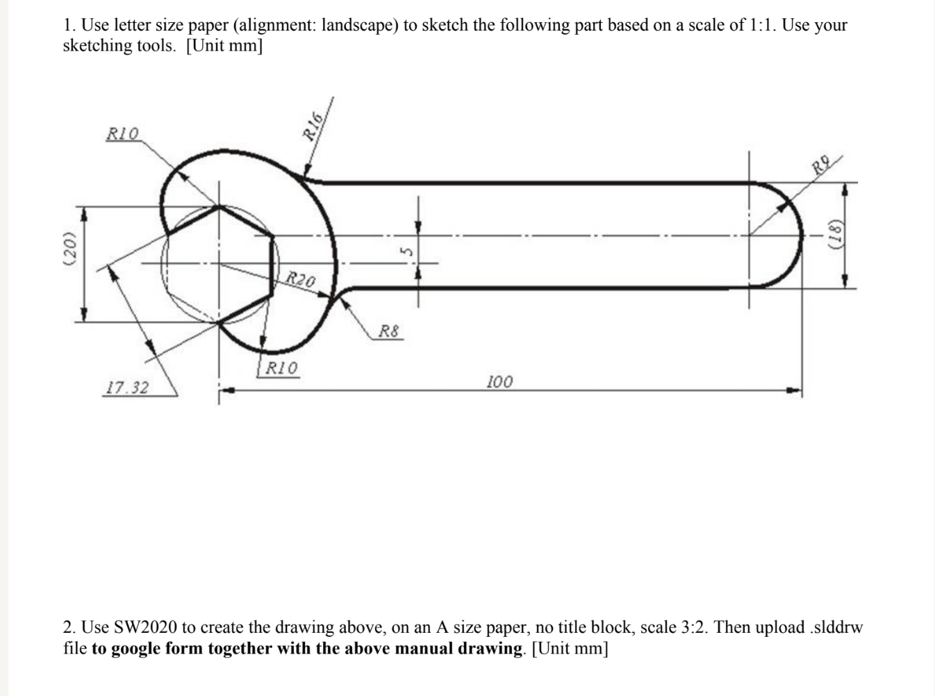 Solved 1. Use letter size paper alignment: landscape) to | Chegg.com