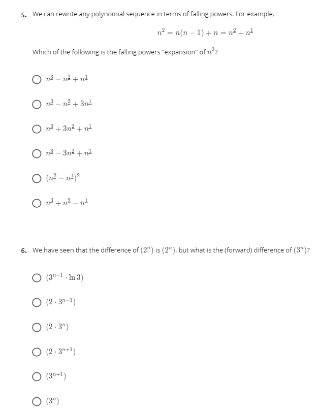 Solved 1. Use forward differencing to determine which of the | Chegg.com
