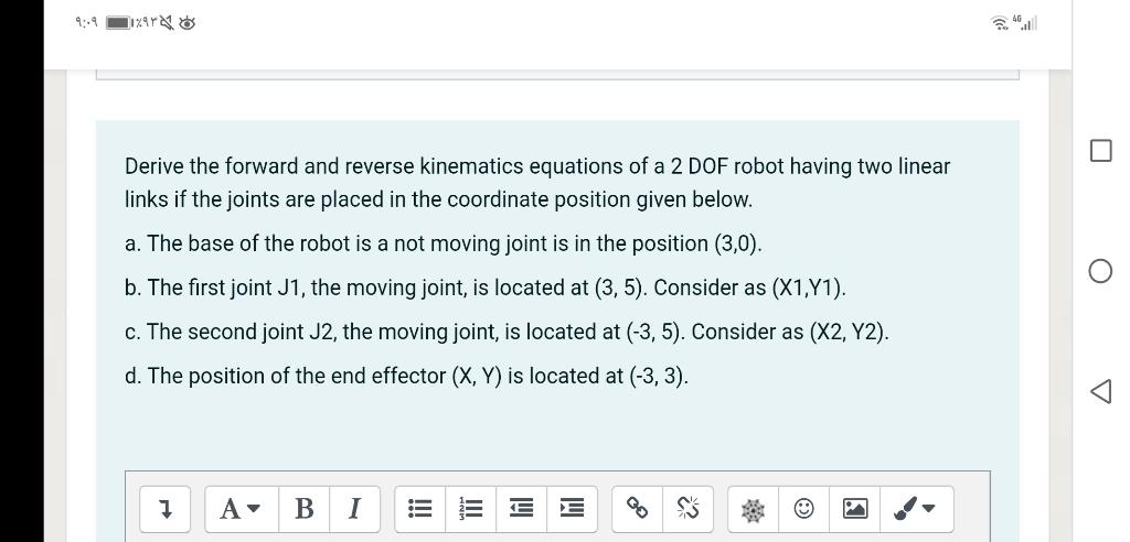 Solved II%۹۳& & Derive the forward and reverse kinematics | Chegg.com