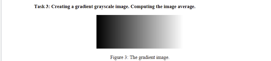 Solved Task 3: Creating a gradient grayscale image. | Chegg.com