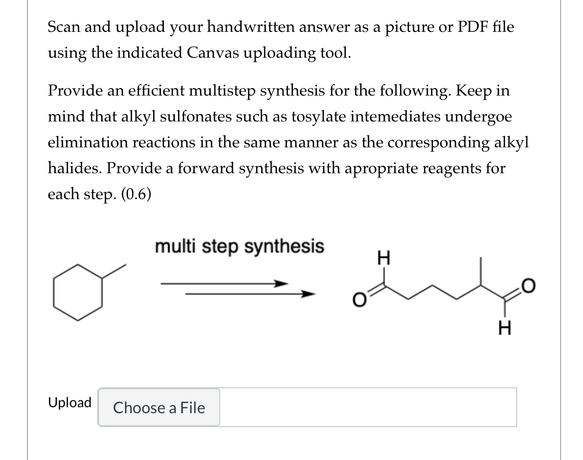 Solved Scan and upload your handwritten answer as a picture | Chegg.com