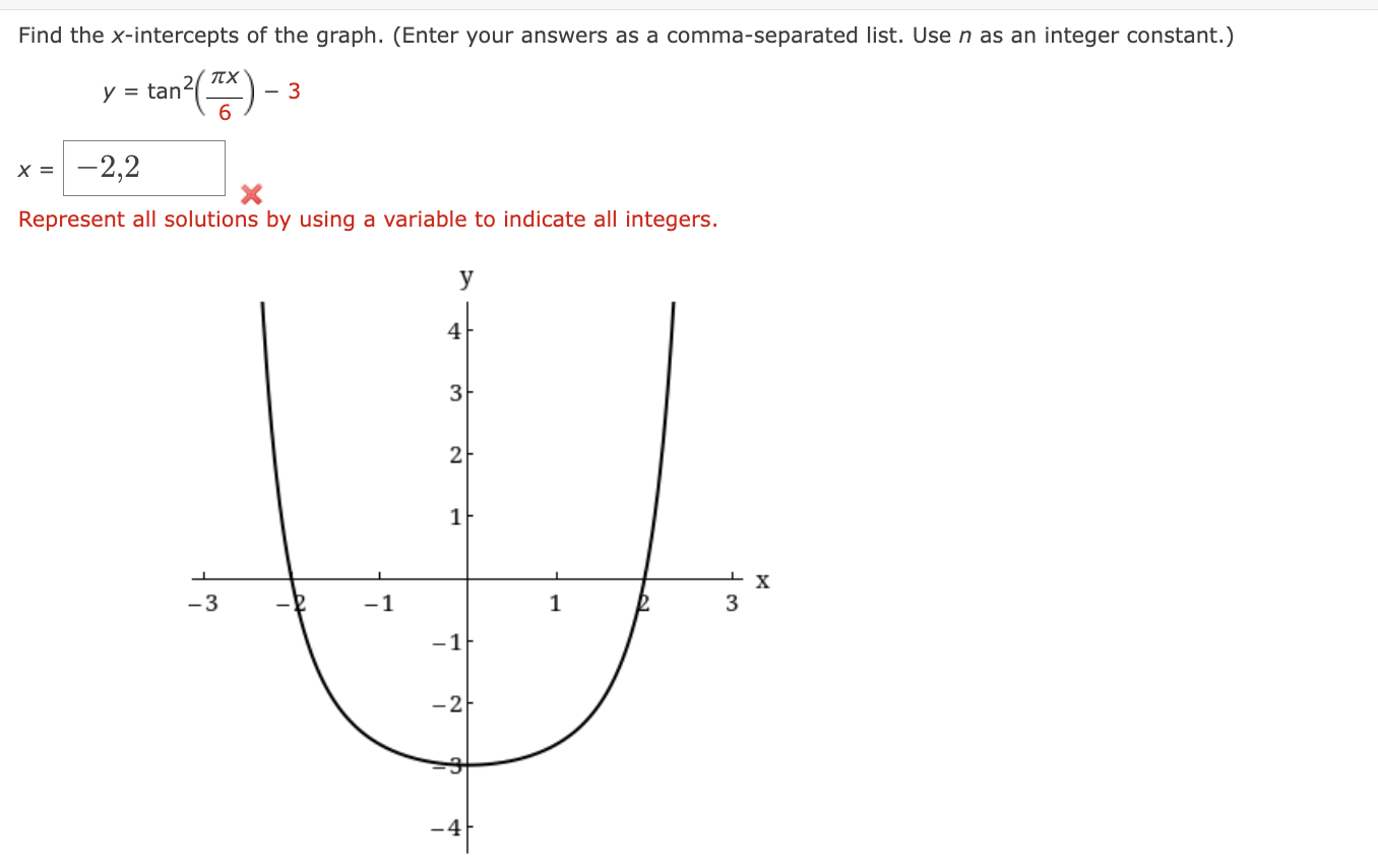 Solved Find the x-intercepts of the graph. (Enter your | Chegg.com