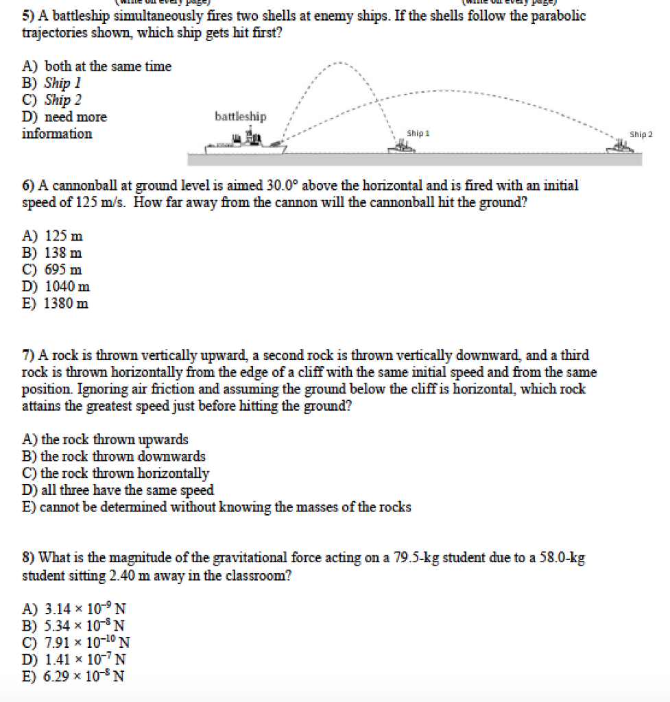 Solved Physics Problems These are just practice problems | Chegg.com