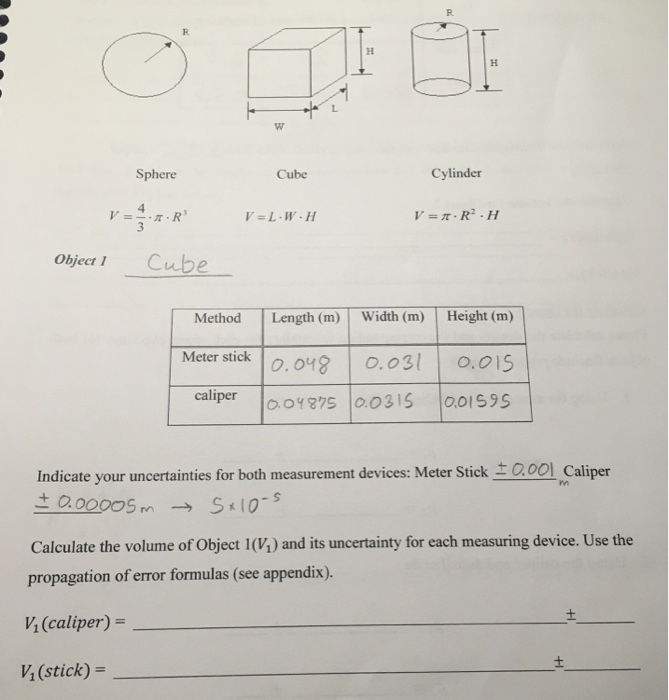 Solved R. R. Sphere Cube Cylinder 4 Object 1 Cube Method | Chegg.com