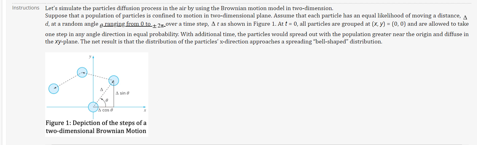 titions Let's simulate the particles diffusion | Chegg.com