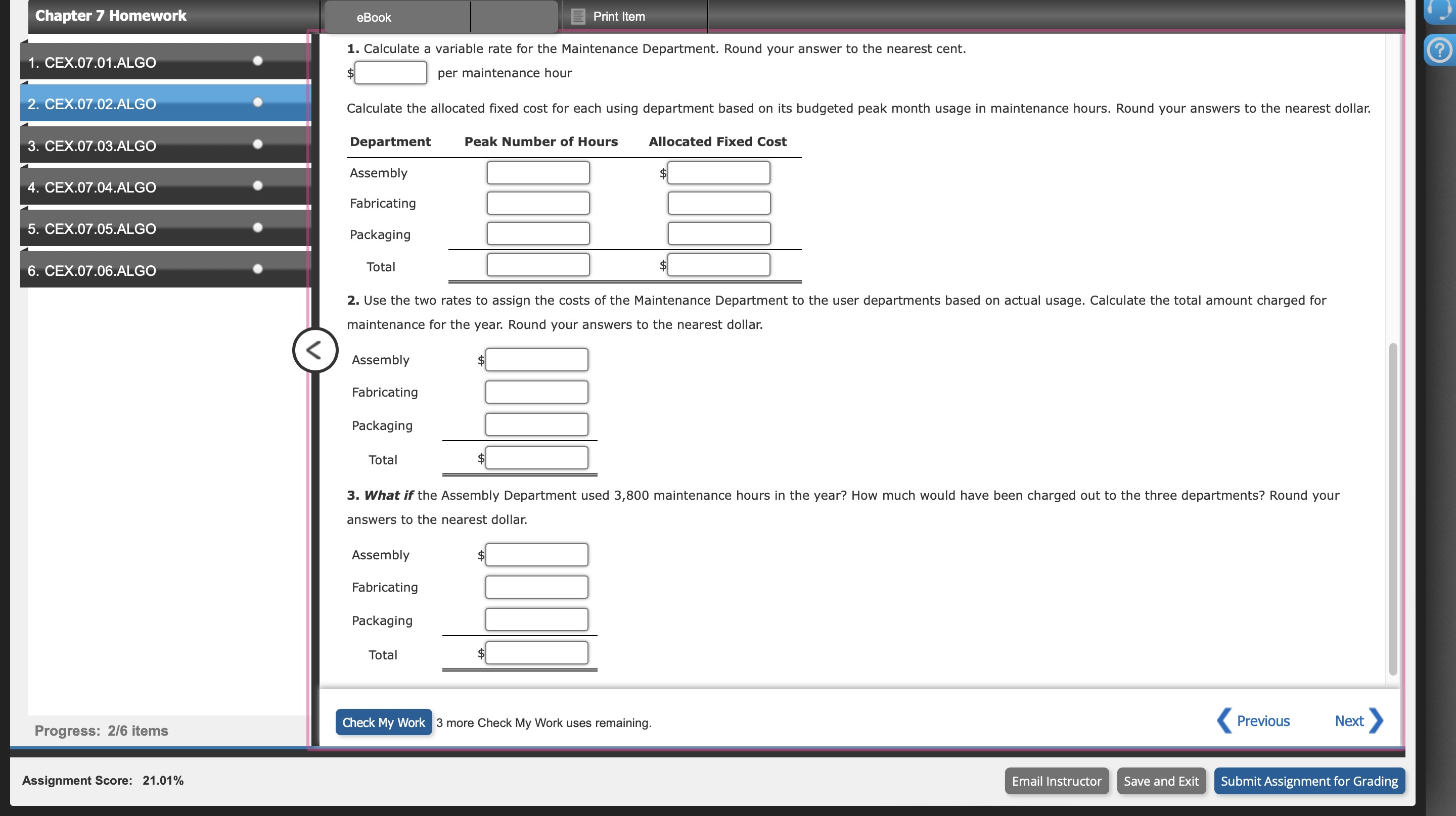Solved 1. CEX.07.01.ALGO 2. CEX.07.02.ALGO 3. CEX.07.03.ALGO | Chegg.com