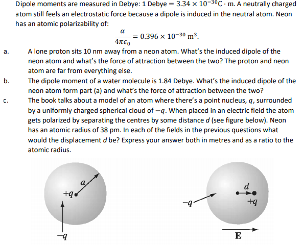 Dipole moments are measured in Debye: 1 Debye-334 | Chegg.com