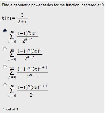 Solved Find a geometric power series for the function, | Chegg.com