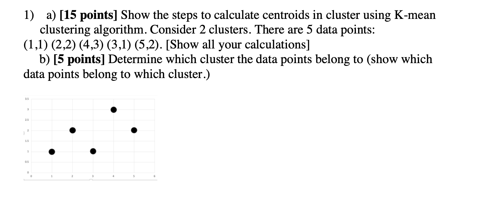 Solved 1) a) [15 points] Show the steps to calculate | Chegg.com