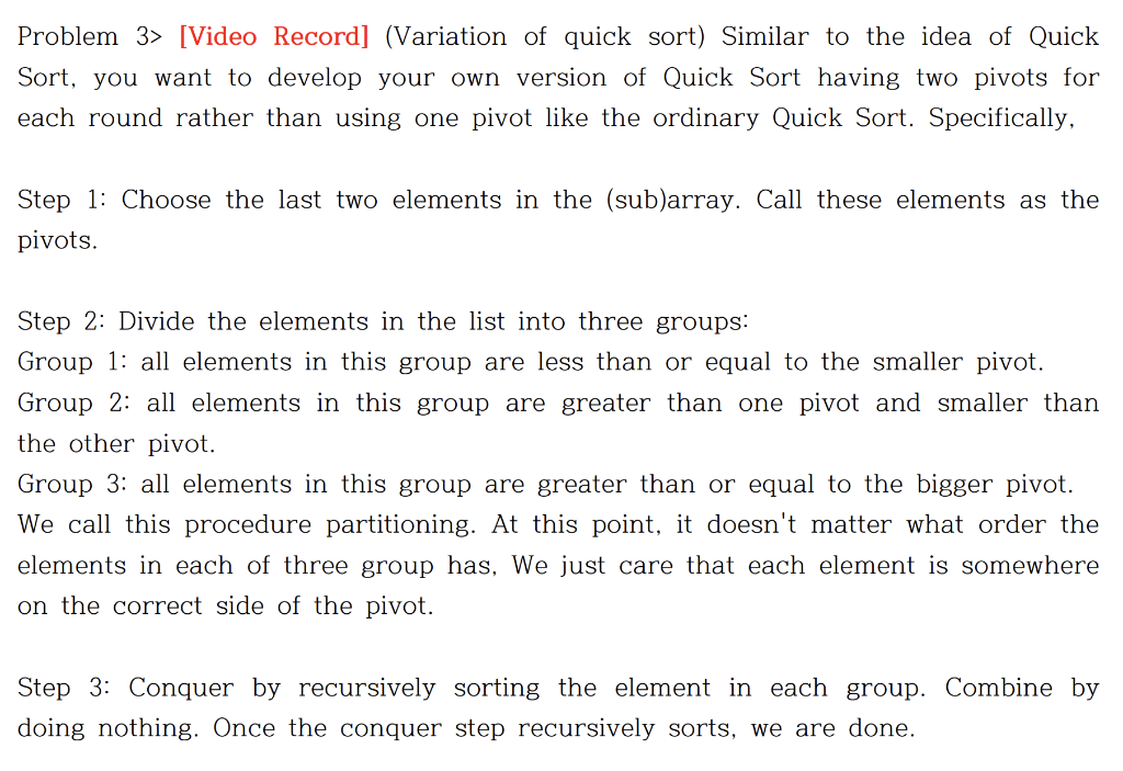 Solved (Algorithms) What would be a step-by-step written | Chegg.com