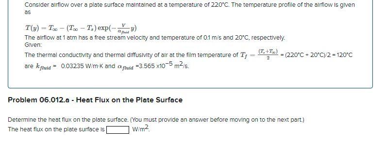 Solved Consider airflow over a plate surface maintained at a | Chegg.com