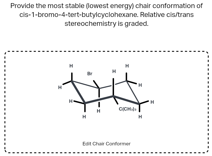 Solved Provide the most stable (lowest energy) chair | Chegg.com
