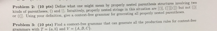 Solved Problem 2: (10 pts) Deine what one might mean by | Chegg.com