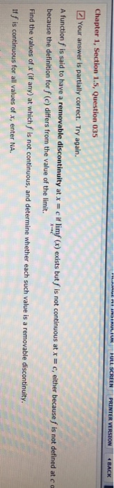 Solved Chapter 1 Section 1 5 Question 035 Your Answer Is
