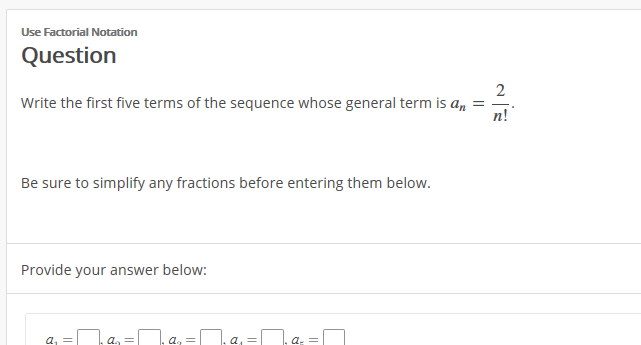 Solved Use Factorial Notation Question 2 Write the first | Chegg.com