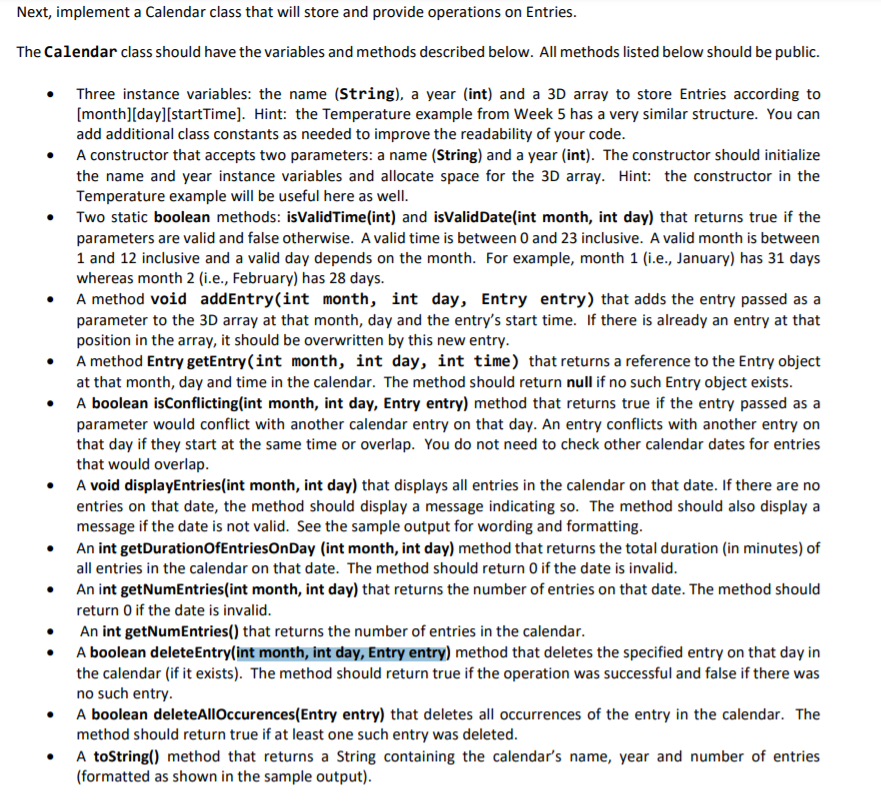 Solved Phase 1: A Simplified Calendar In this phase, you | Chegg.com