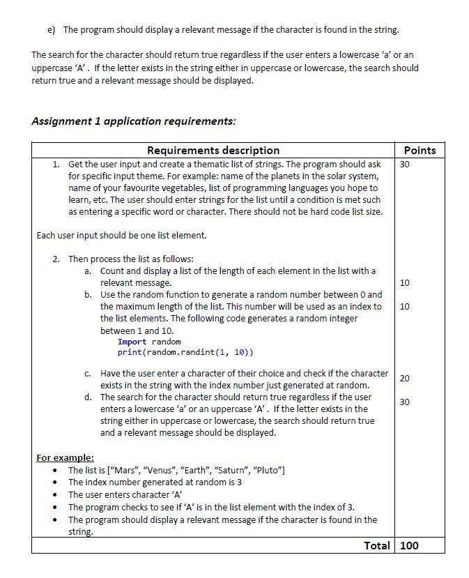 Solved Get the user input and create a thematic list of | Chegg.com