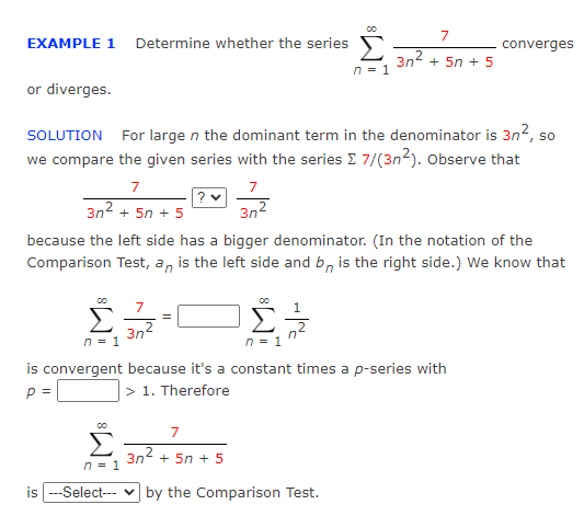 Solved EXAMPLE 1 Determine whether the series ∑n=1∞3n2+5n+57 | Chegg.com